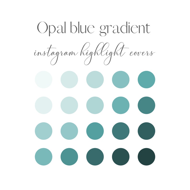 Blue Instagram Highlights Cover Solid Opal Blue Ig Icon Teal Gradient ...
