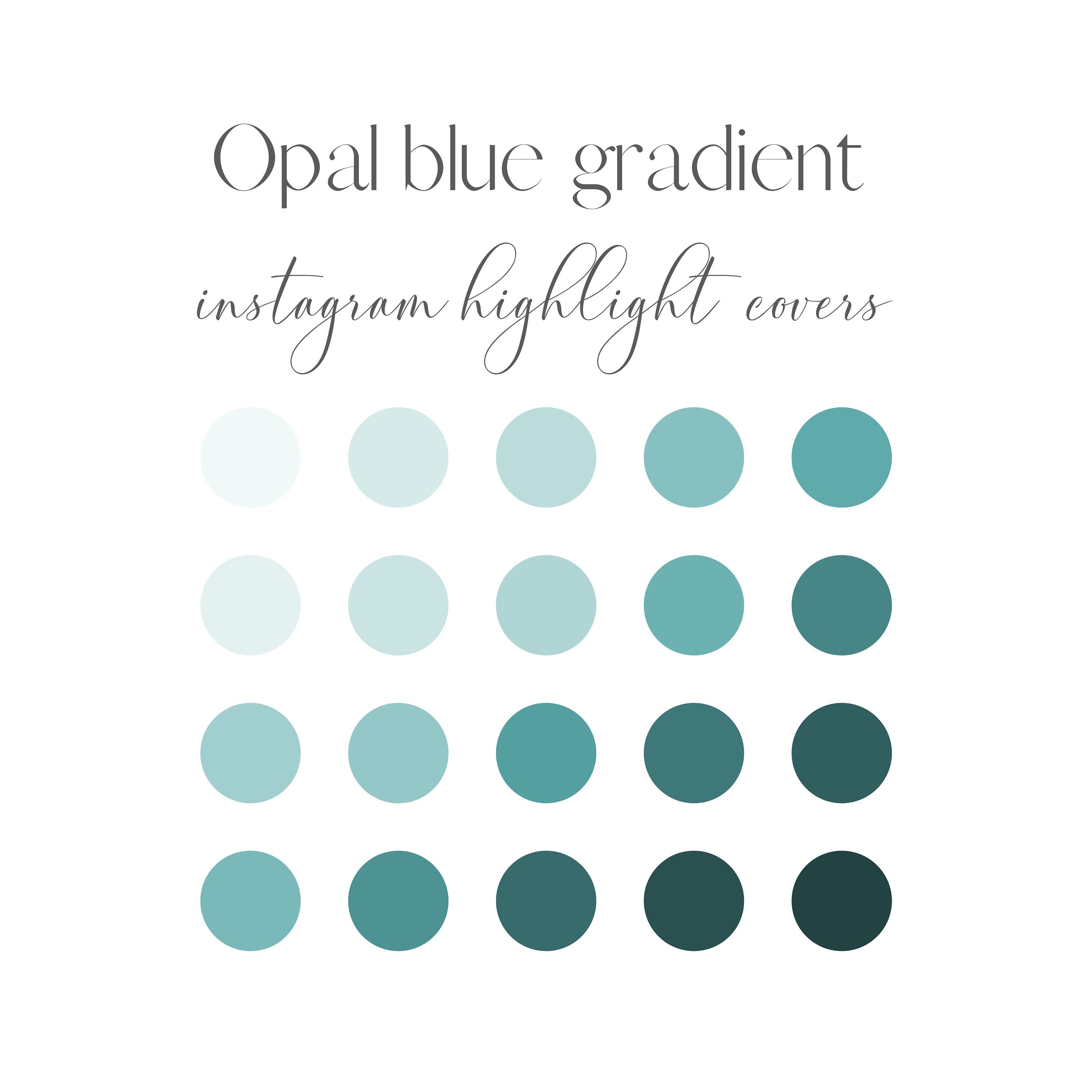 Blue Instagram Highlights Cover Solid Opal Blue Ig Icon Teal Gradient ...