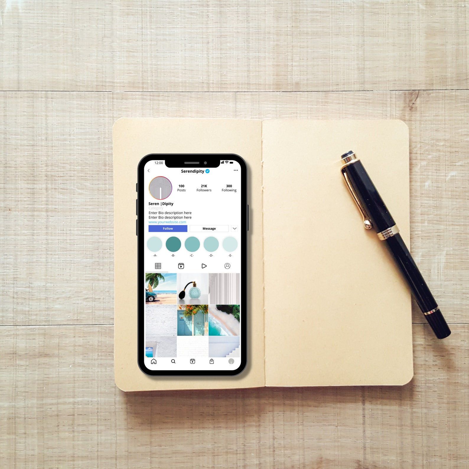 Blue Instagram Highlights Cover Solid Opal Blue Ig Icon Teal Gradient ...