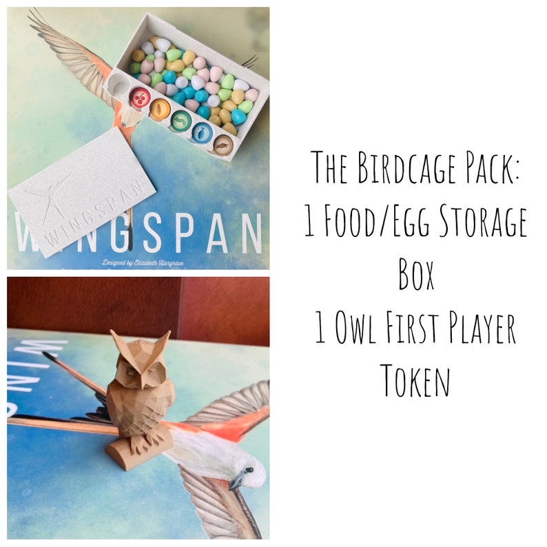 Wingspan Food Egg Organizer Owl First Player Token Upgrade - Etsy