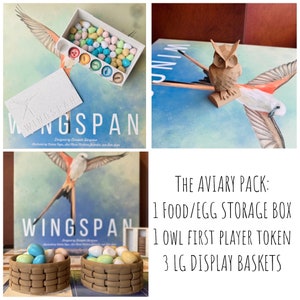 Wingspan Food + Egg Organizer + Owl First Player Token Upgrade ...