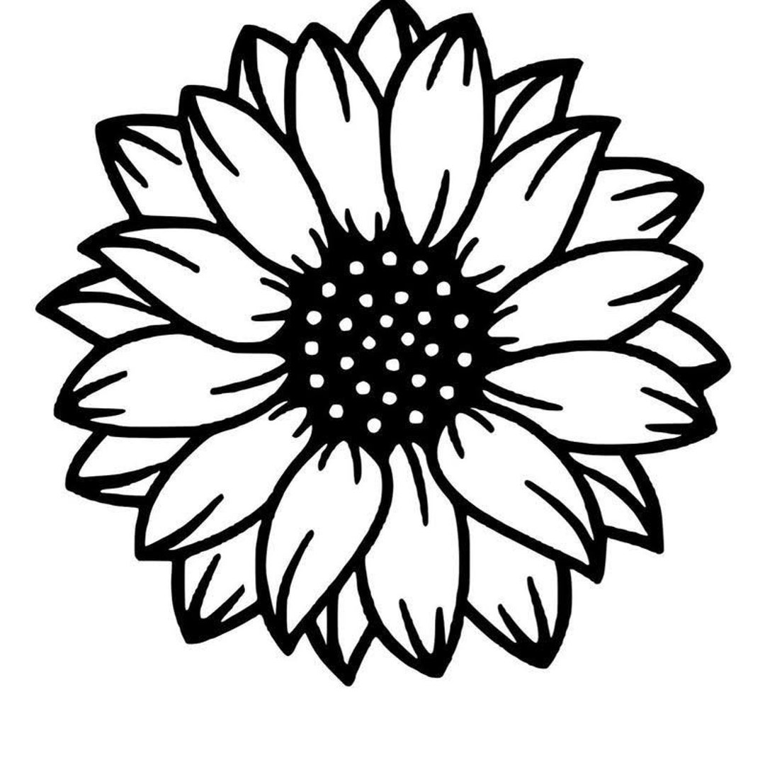 Sunflower Vinyl Decal - Etsy