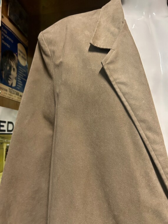 80s vintage alcantara beige sand jacket/Made in Italy… - Gem
