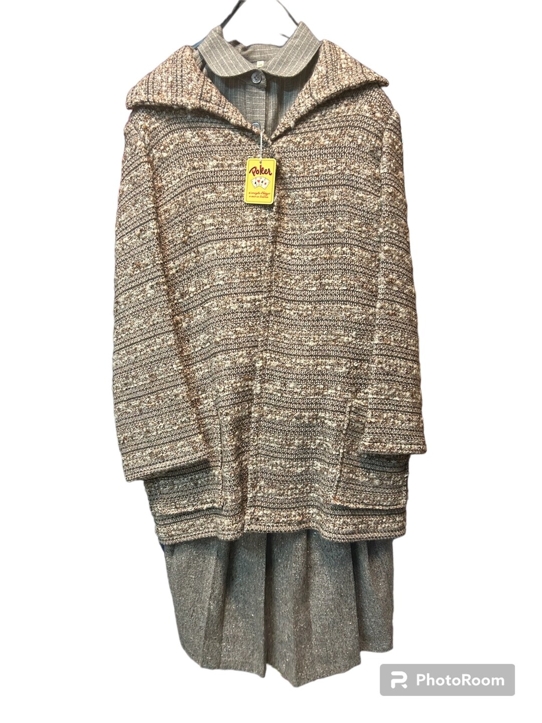 Deadstock 70s Greg Tweed/wool/skirt/shirt/coat/made in Italy by Poker ...