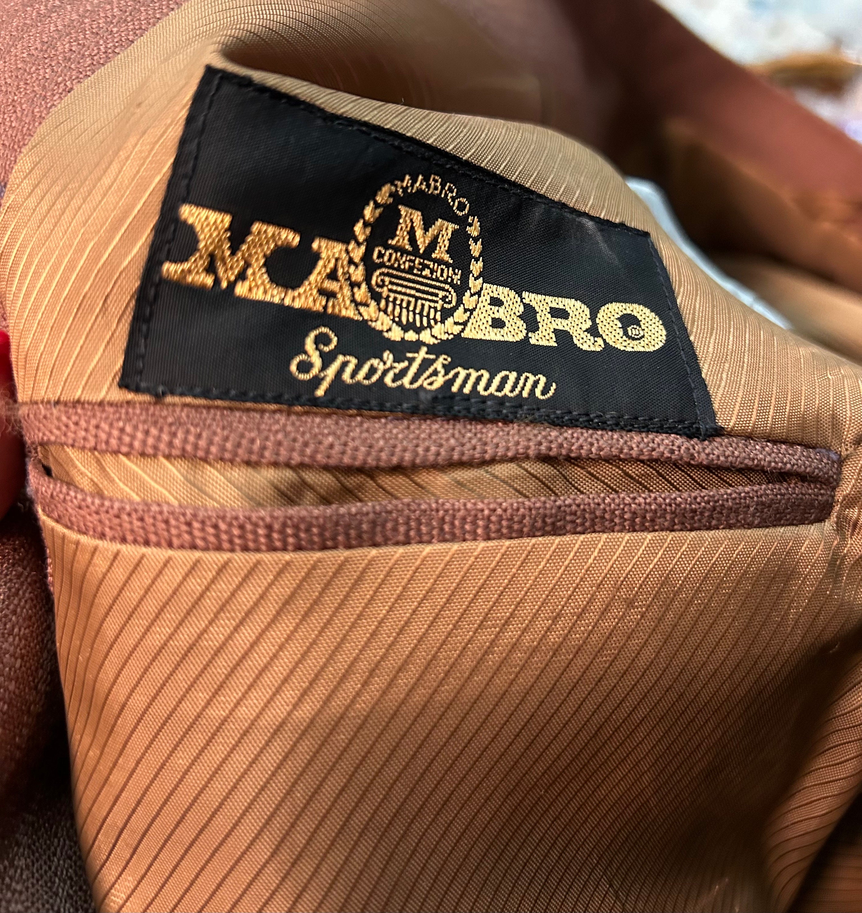 Vintage Early 70s Deadstock Men Suit Brown Bronze/lines/three Button ...