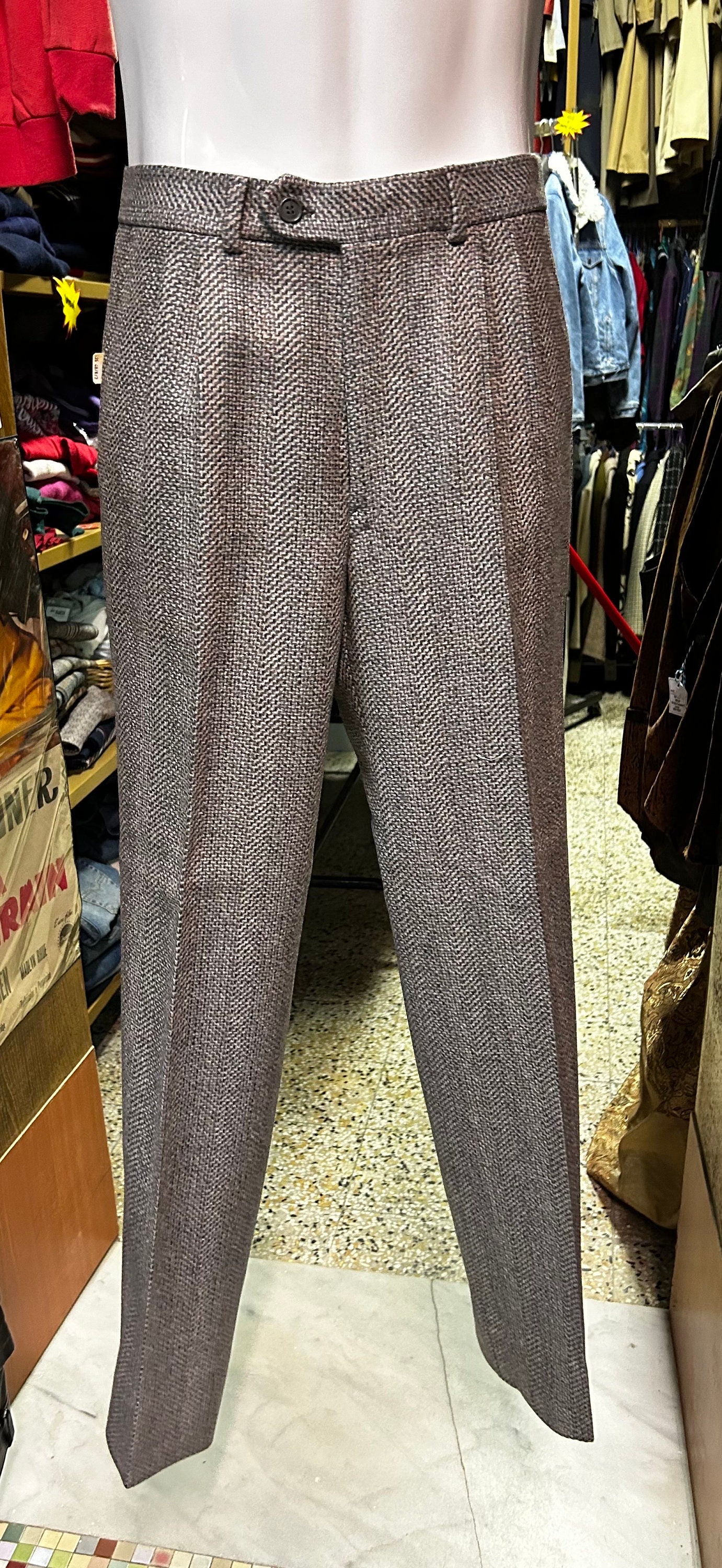 Vintage Early 70s Deadstock Men Suit Gray Tweed/made in Italy by Mabro ...
