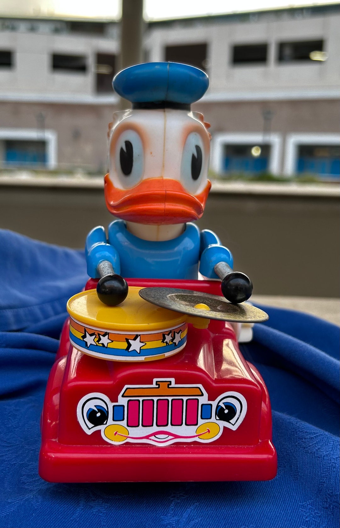 Donald Duck Mi Walt Disney Plays Wind-up Drums Vintage 70s Made in ...