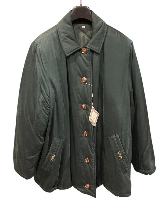 80s vintage jacket green/coat/jacket/bomber/deadstock… - Gem