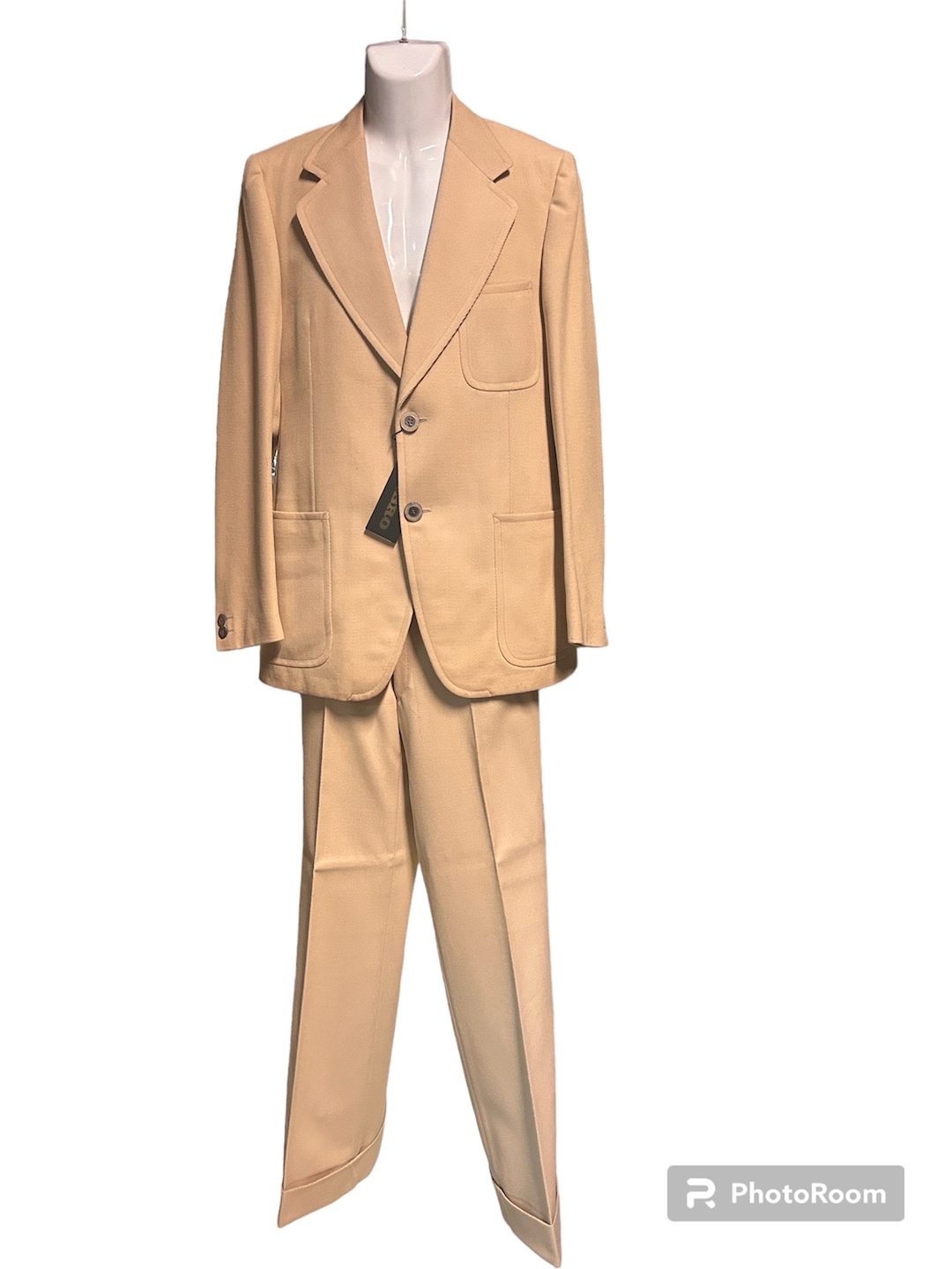 Vintage 70s Deadstock Men Suit Beige Camel/made in Italy by Mabro/pure ...