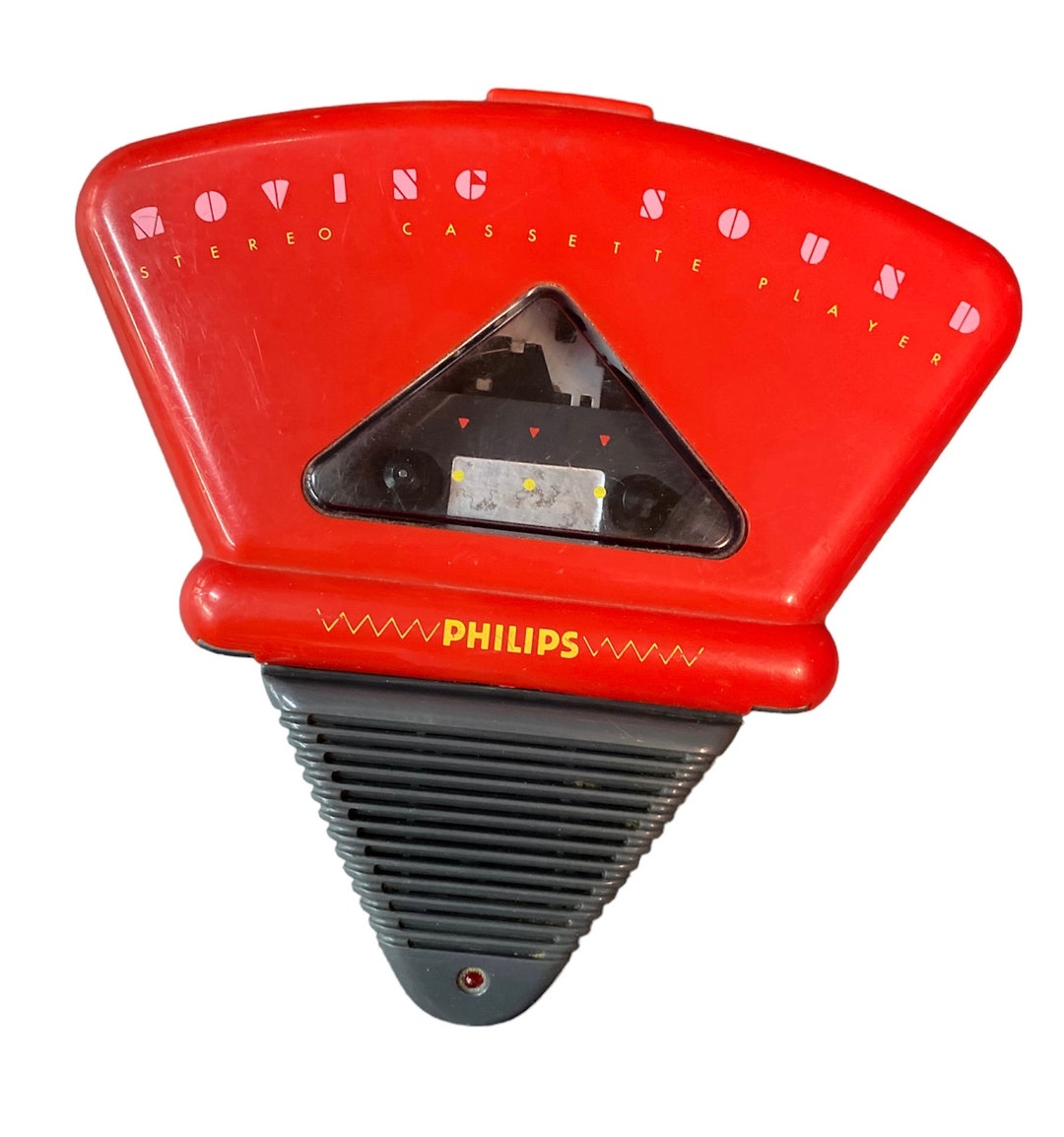 PHILIPS Moving Sound 80er Years WALKMAN Cassette Player Rare Red D6608 ...