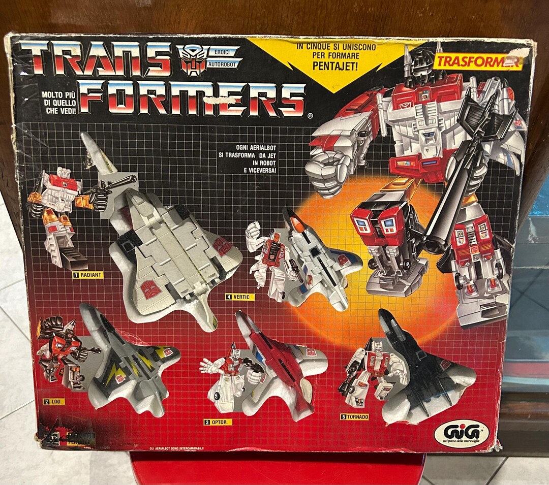 SUPERION PENTAJET Tranformers Transformer Italian Box GIG 85 Japan ...
