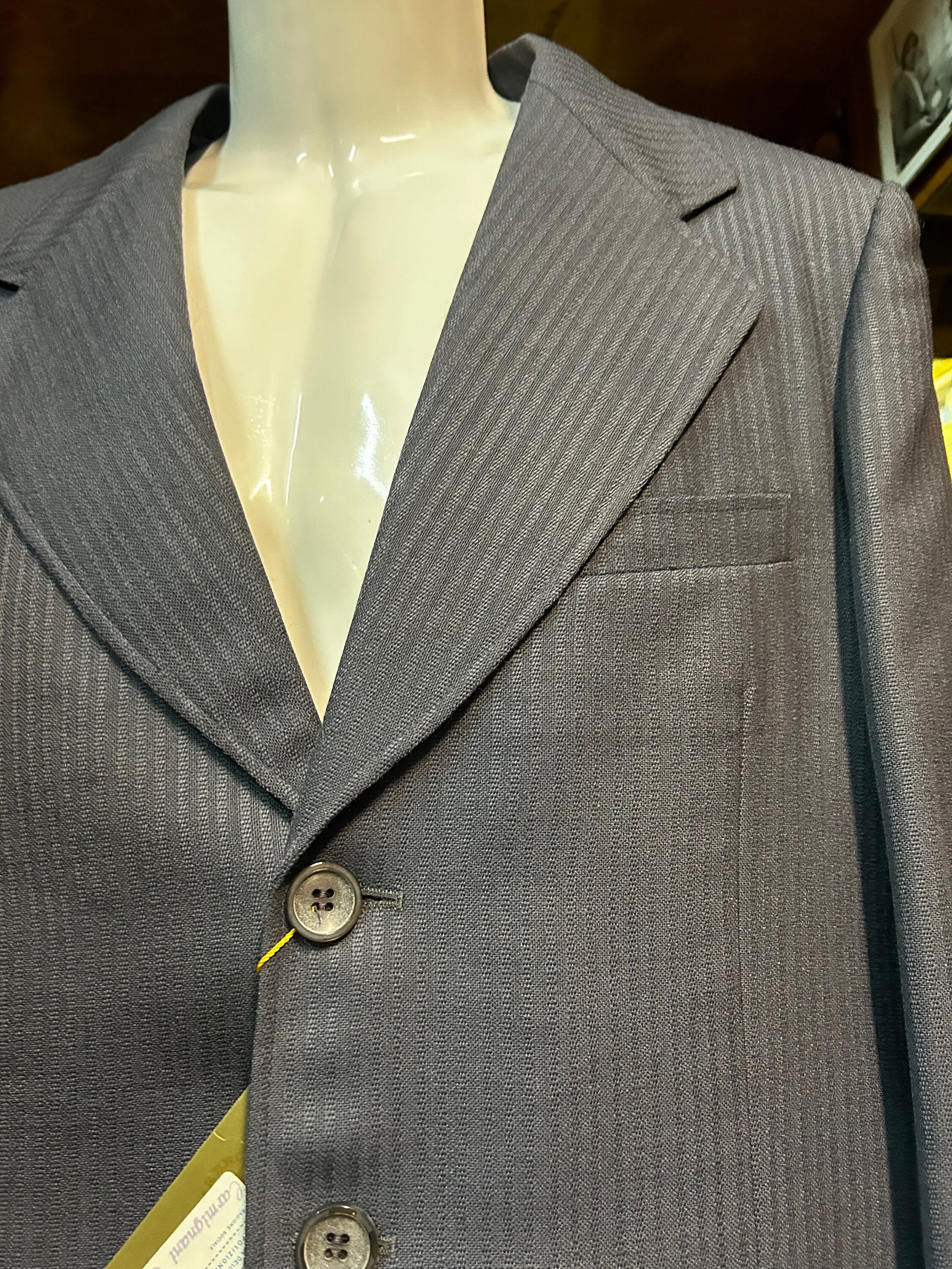 Vintage Early 70s Deadstock Men Suit Grey/lines/three Button/made in ...