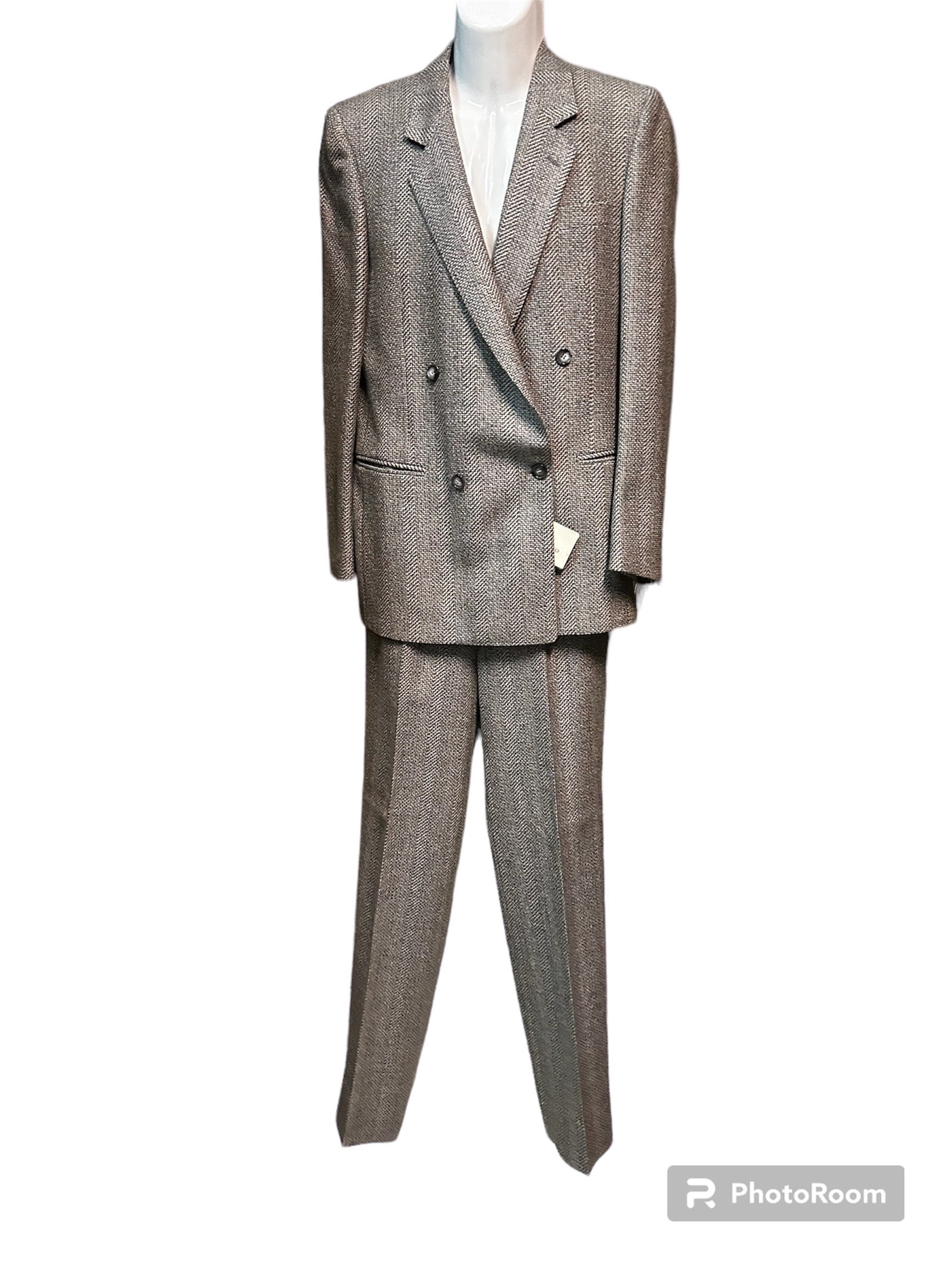 Vintage Early 70s Deadstock Men Suit Gray Tweed/made in Italy by Mabro ...