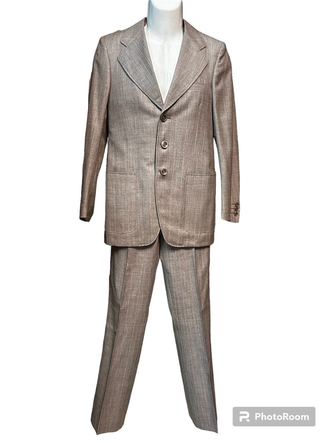 Vintage Early 70s Deadstock Men Suit Beige/lines/sand/made in Italy by ...
