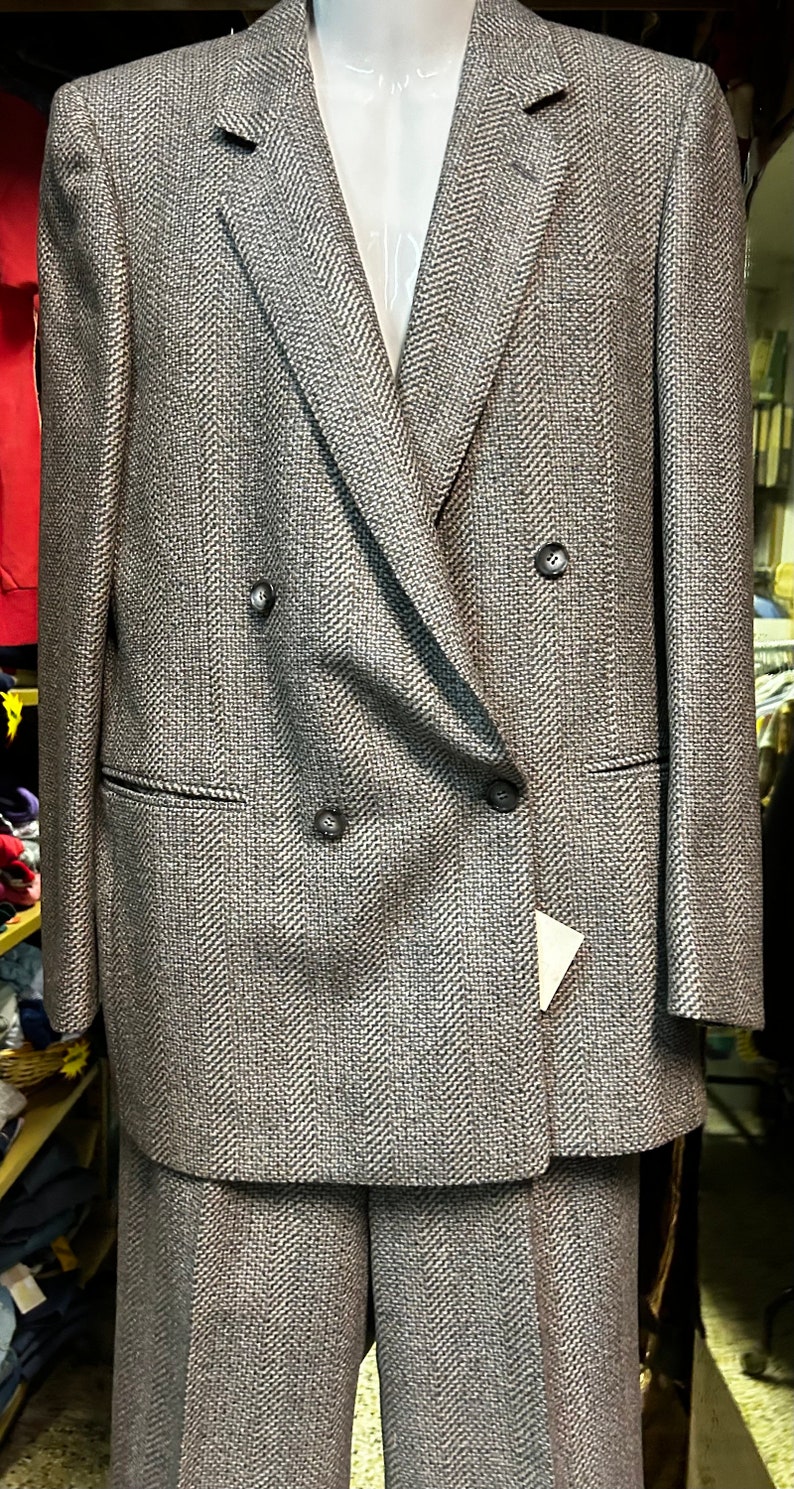 Vintage Early 70s Deadstock Men Suit Gray Tweed/made in Italy by Mabro ...