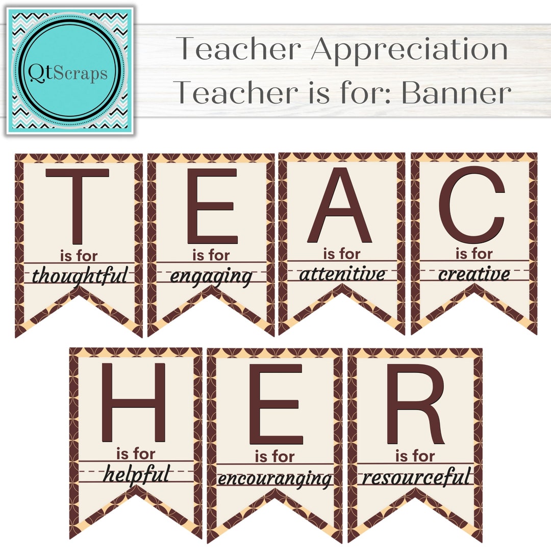 Teacher Appreciation Banner: Customizable Classroom Decor (canva ...
