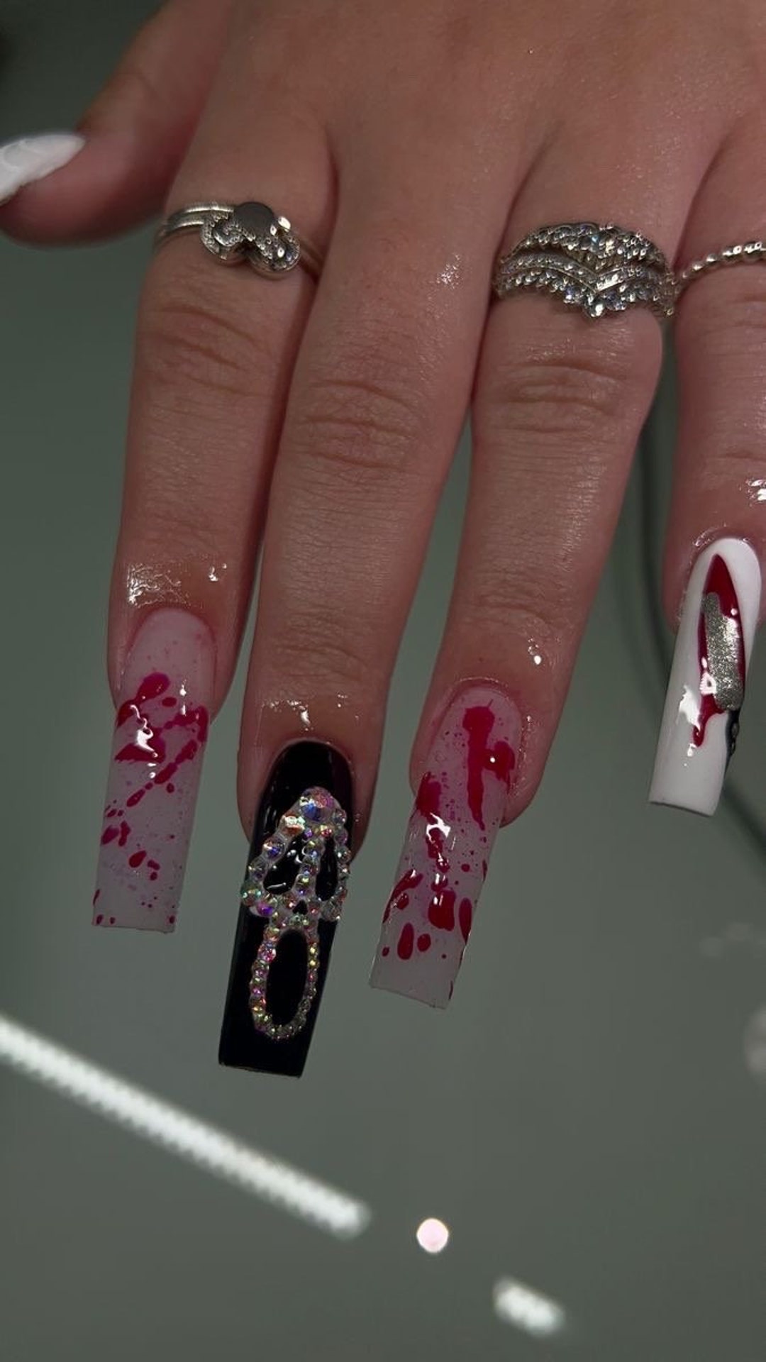 Bloody Scream Ghost Face Halloween/fall Luxury Press on - Etsy