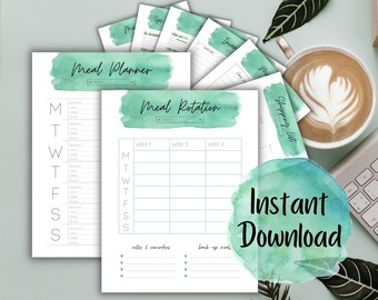 Meal Rotation Template - Etsy