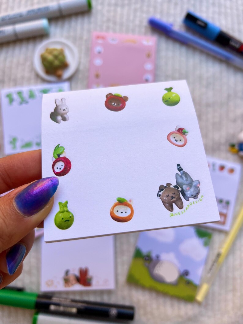 Cute Sticky Note Pads - Etsy