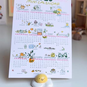 2026 Year Desk Calendar | Cute Art Illustration Seasons | Joyful | Mini ...