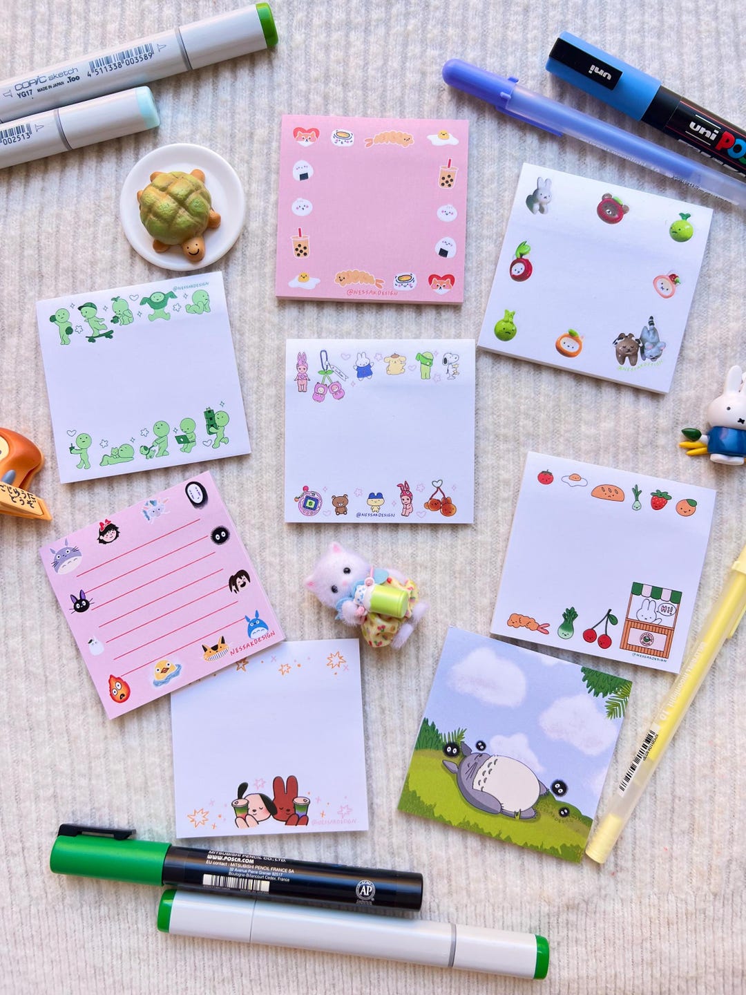 Cute Sticky Note Pads - Etsy
