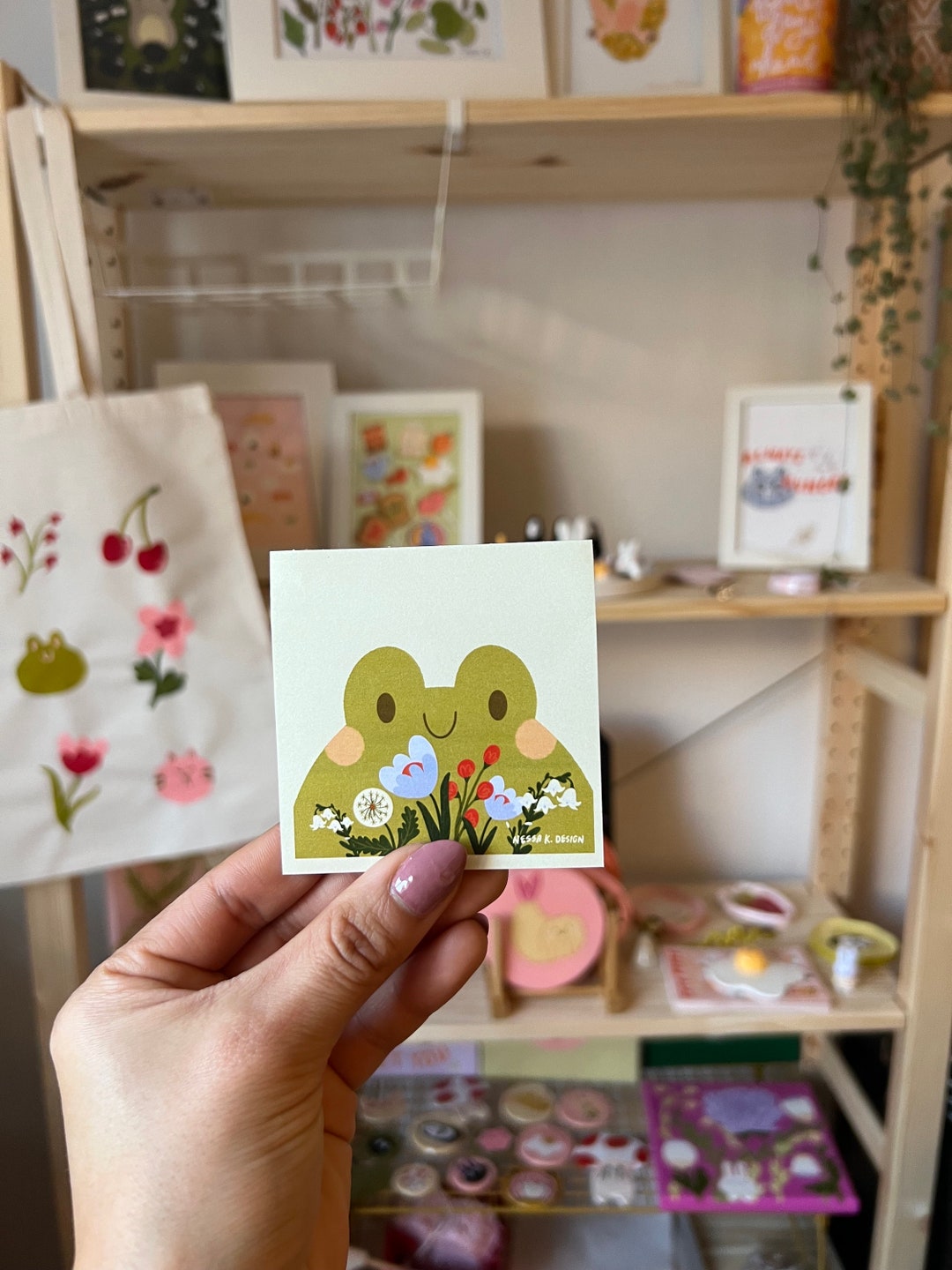 Cute Frog Shiba Inu Bunny Miffy Kawaii Sticky Note Pads 3x3 Hand Drawn ...