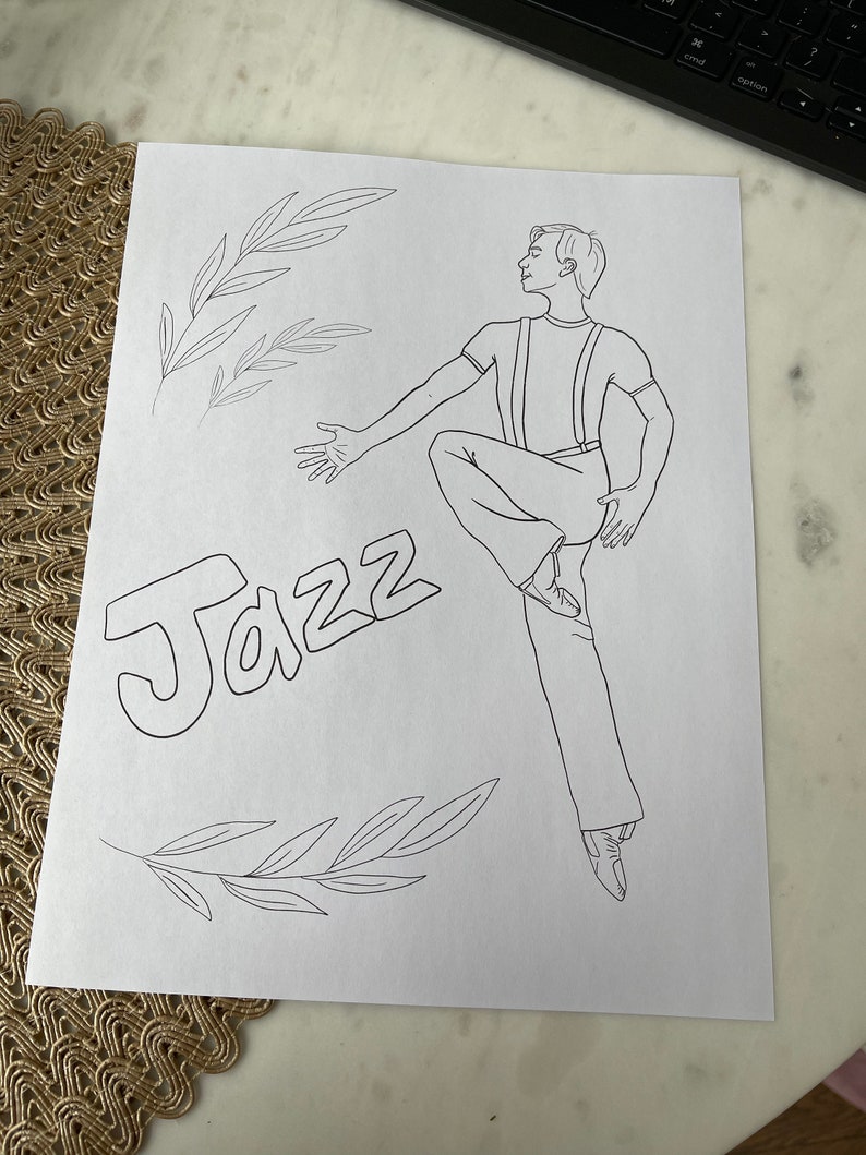 Styles of Dance Coloring Pages - Etsy