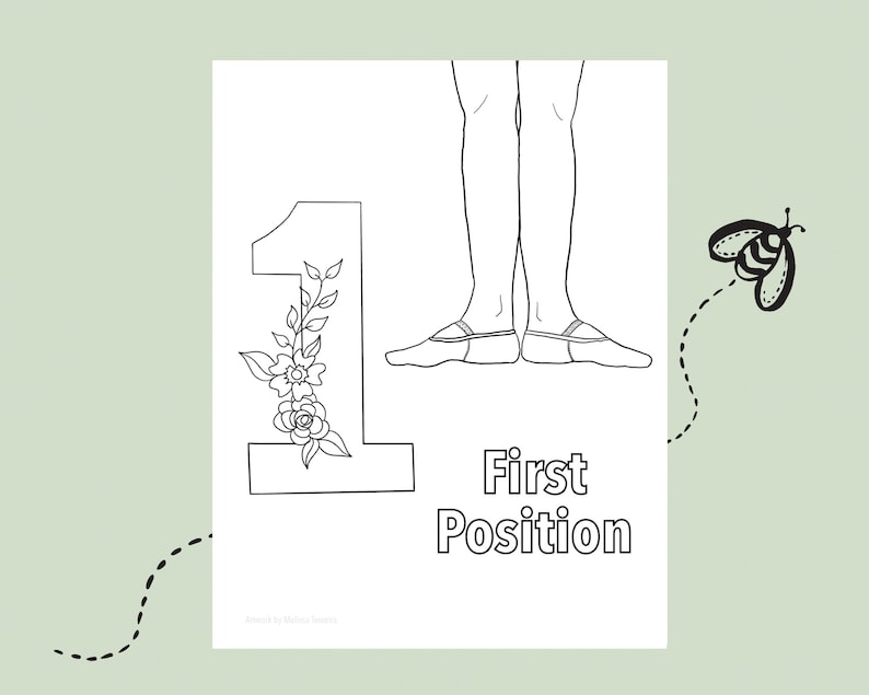 Positions of Dance Coloring Pages - Etsy