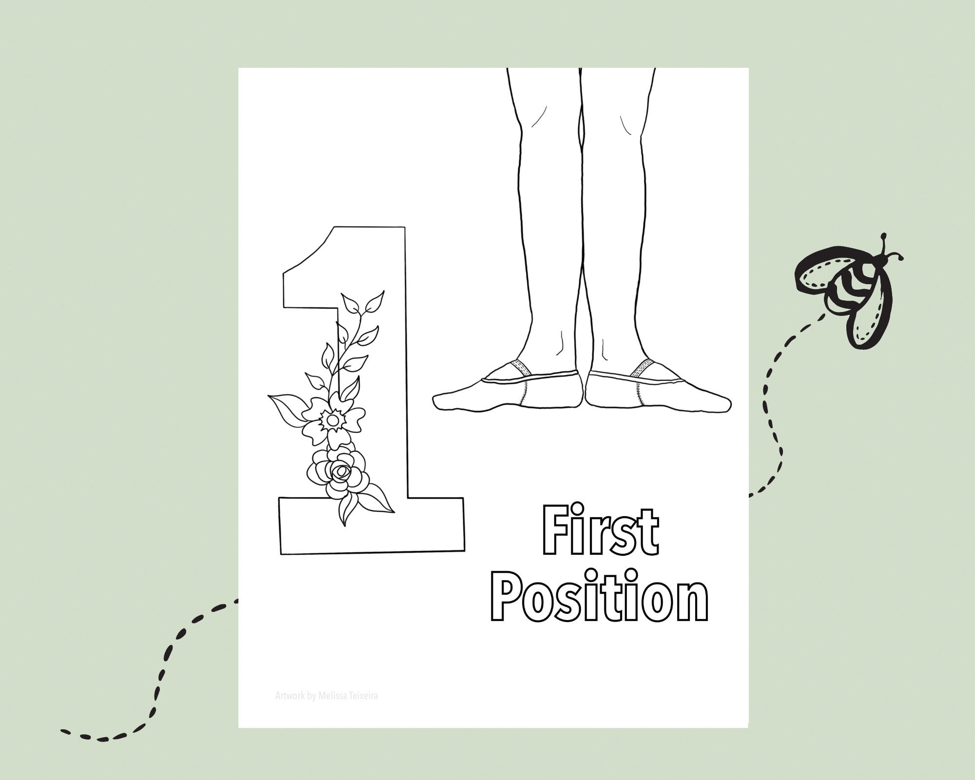 Positions of Dance Coloring Pages - Etsy