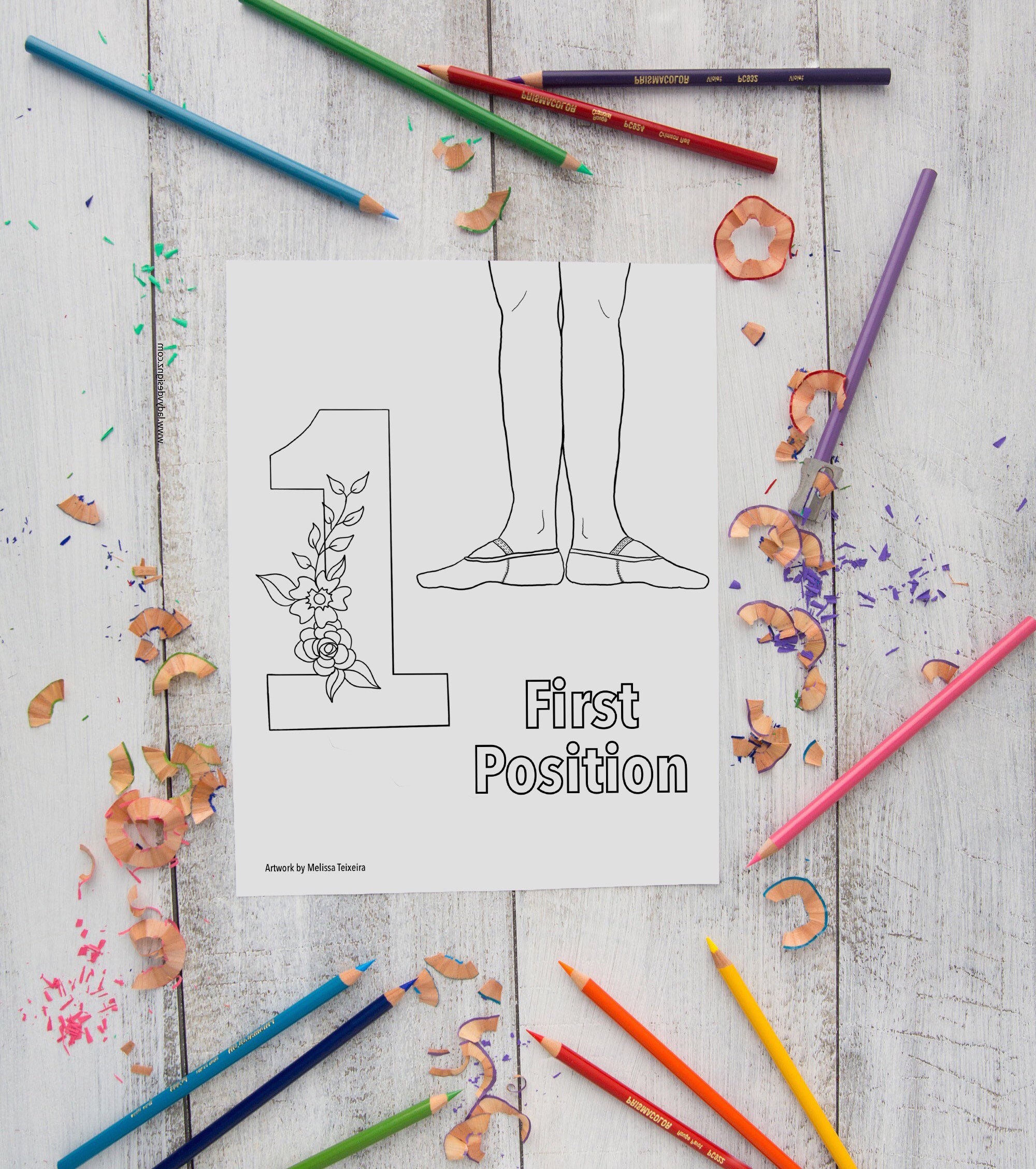 Positions of Dance Coloring Pages | Etsy