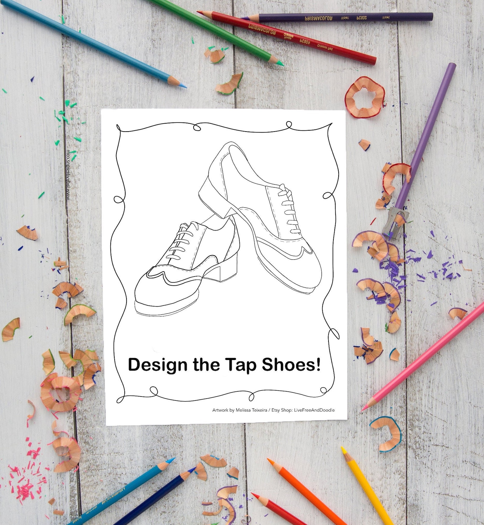 Tap Shoes Coloring Page - Etsy