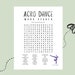 Acro Dance Word Search, Printable Dance Activity - Etsy