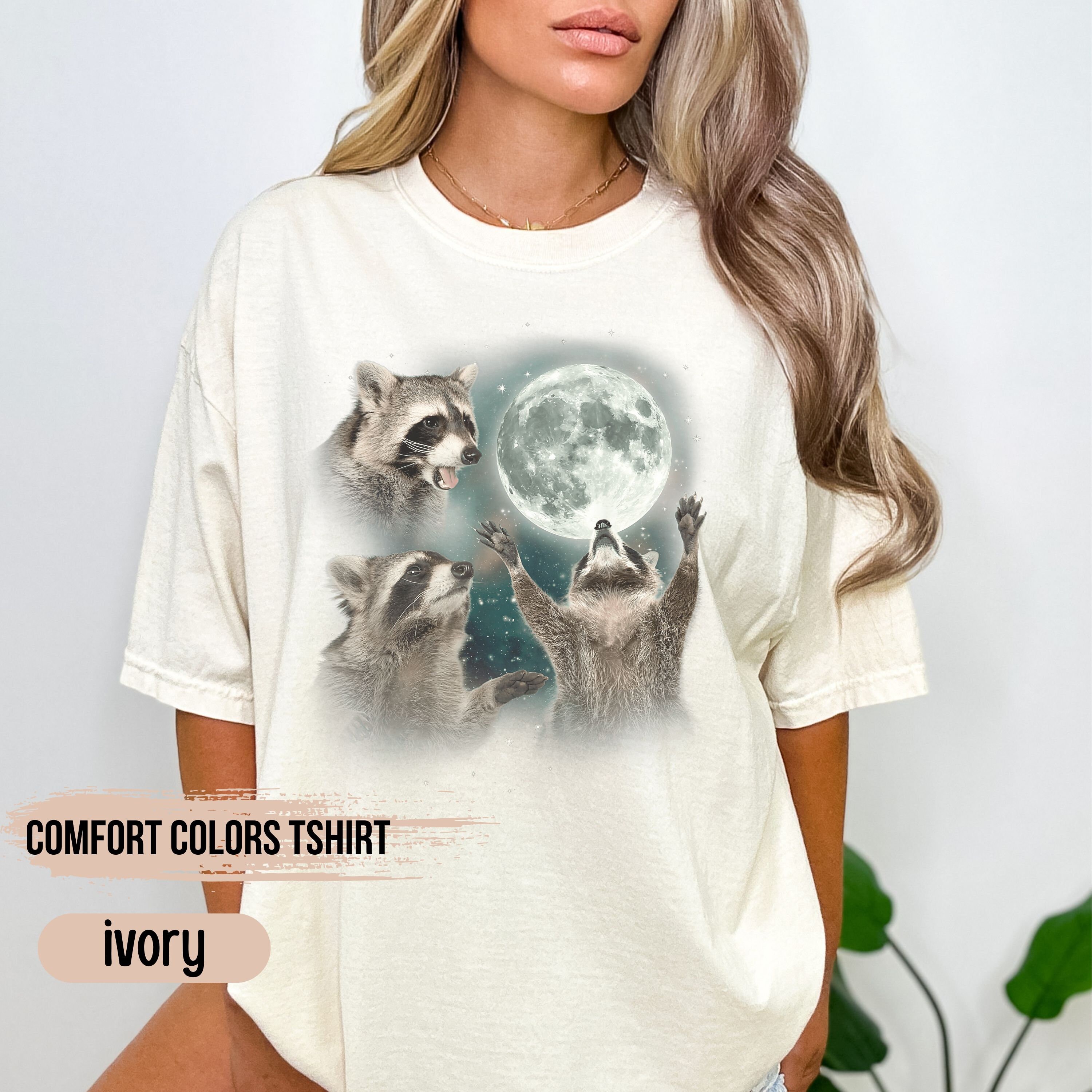 Racoons Howling at the Moon T-shirt Raccoon Meme Shirt Raccoon Moon ...