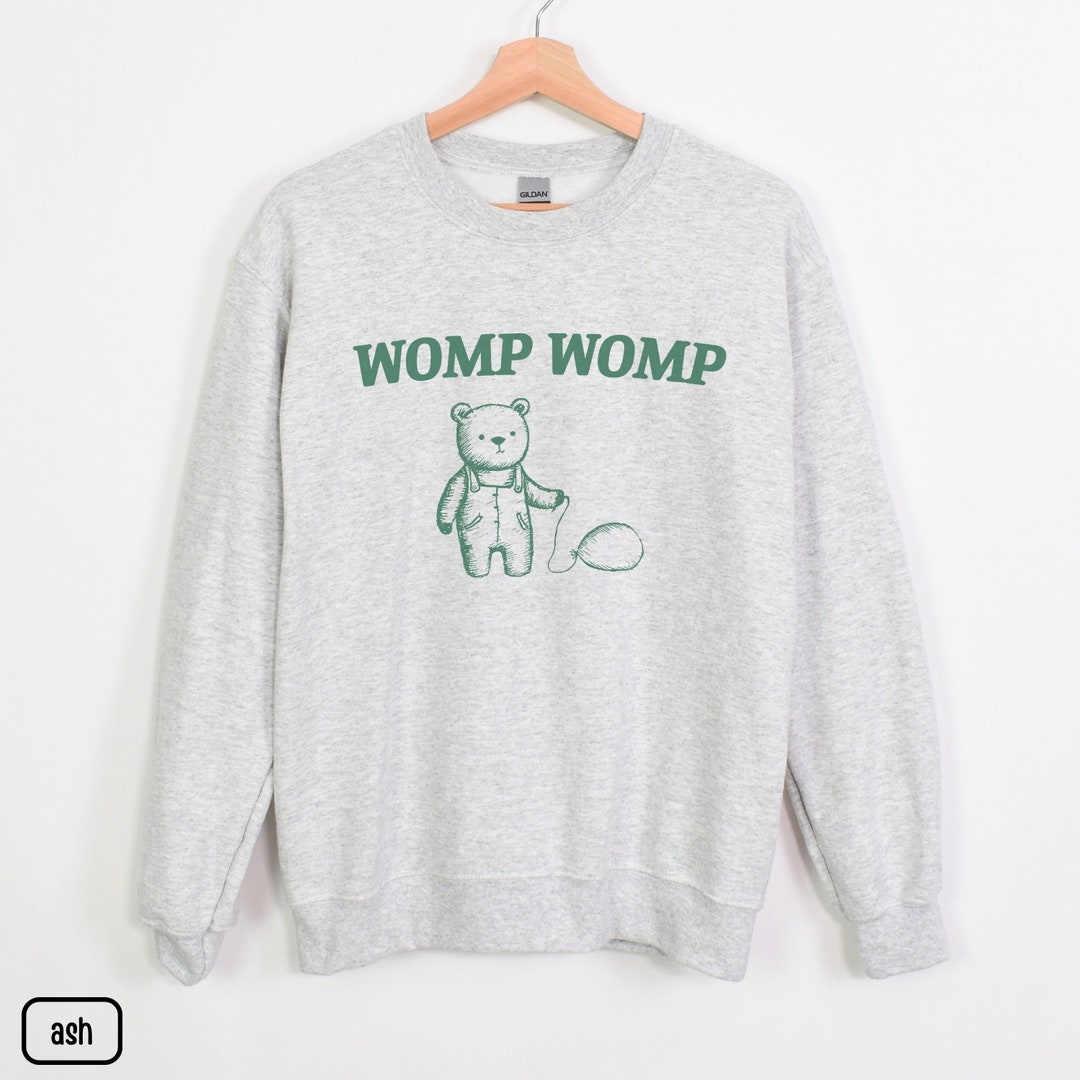 Womp Womp Funny Retro Sweatshirt, Unisex Meme, Funny T Shirt, Raccoon Graphic Shirt, Relaxed ...