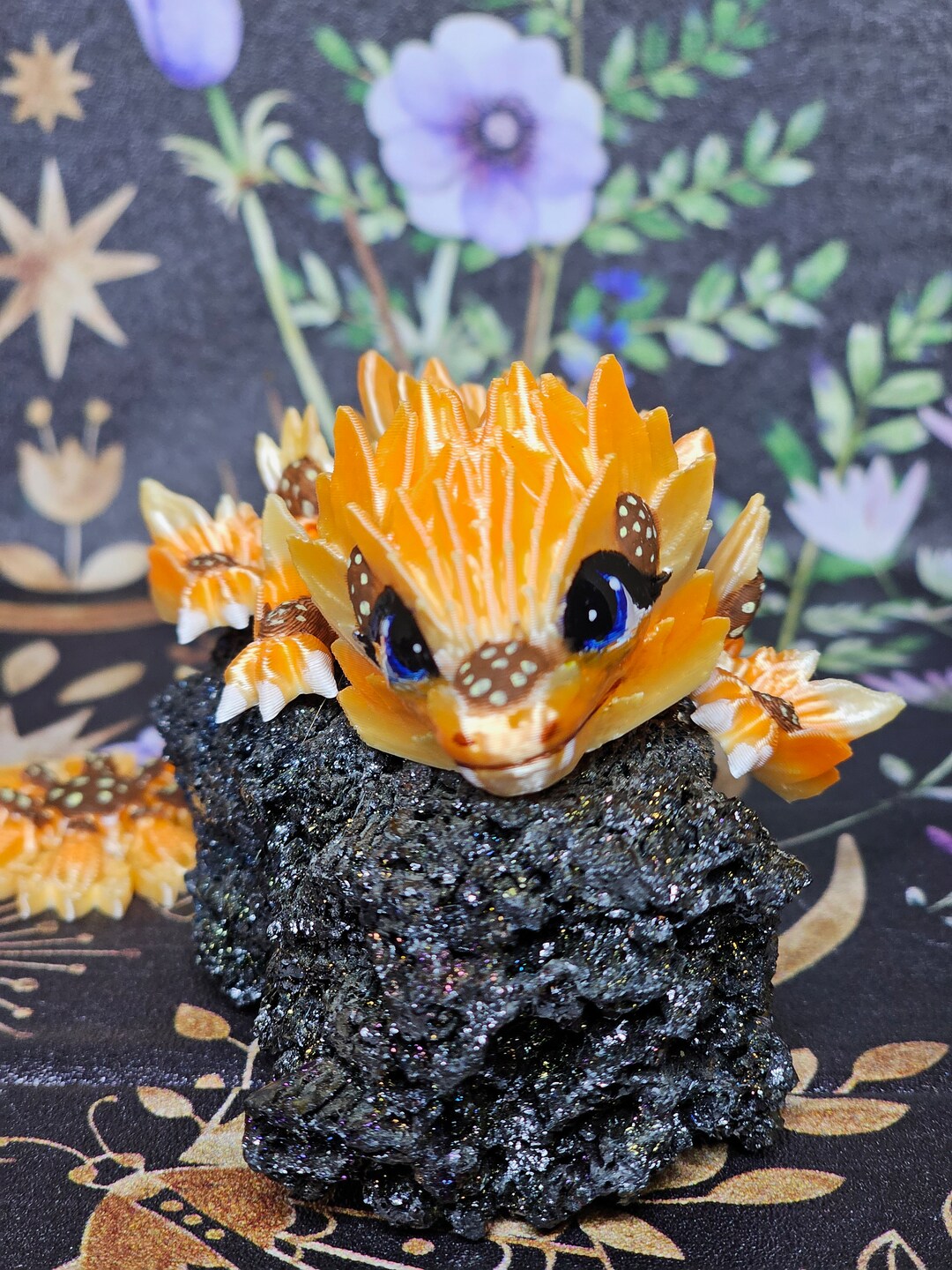 Cinderwing3d Baby Sunflower Dragon - Hand Sculpted Art Toy - Unique ...