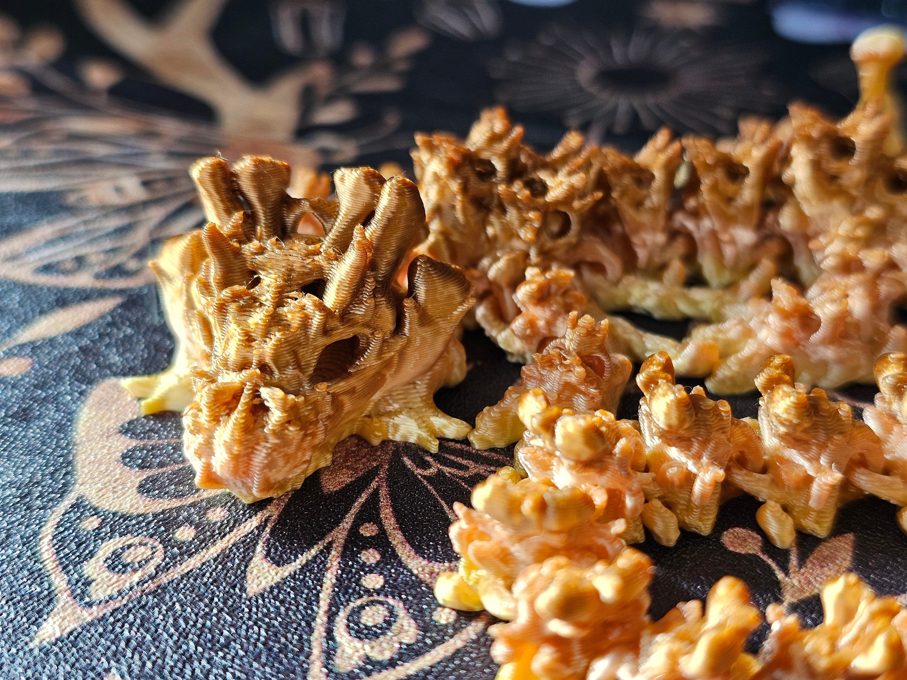 3D Printed Articulated Dragon, Baby Hollow/skull/goth/emo/pirate Fidget ...