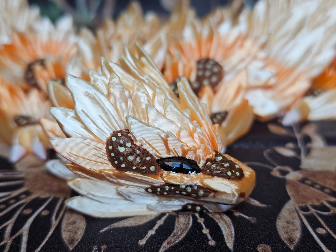 CINDERWING3D Adult Sunflower Dragon, Hand Painted, Posable Figurine ...