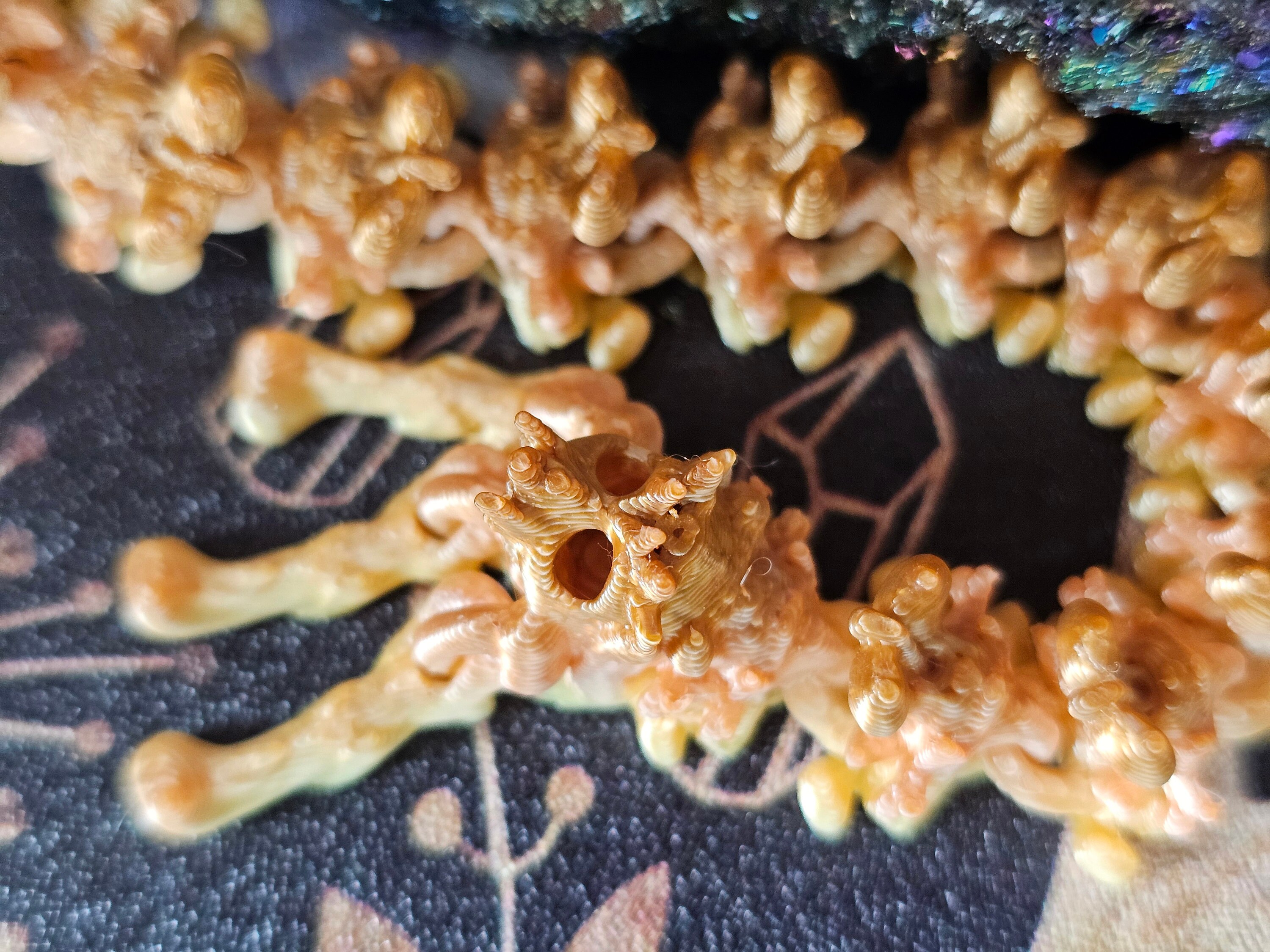 3D Printed Articulated Dragon, Baby Hollow/skull/goth/emo/pirate Fidget ...