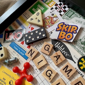 Game Board Wall Art Game Room Décor Man Cave Game Shadowbox - Etsy