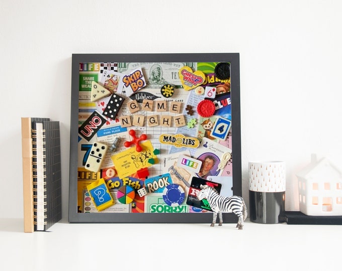 Game Board Wall Art Game Room Décor Man Cave Game Shadowbox - Etsy