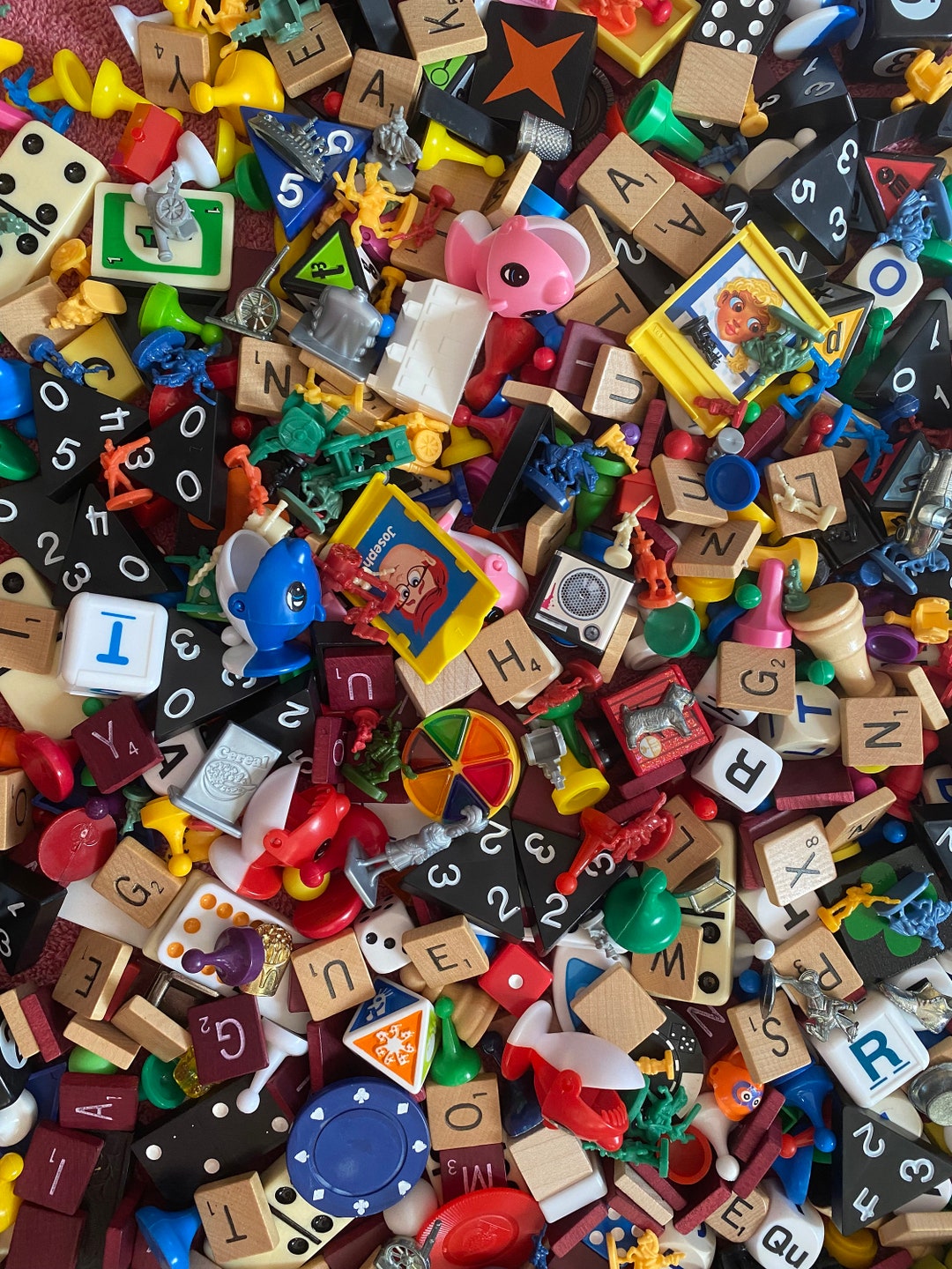 1 Lb Vintage and New Game Pieces of Classic Games - Etsy
