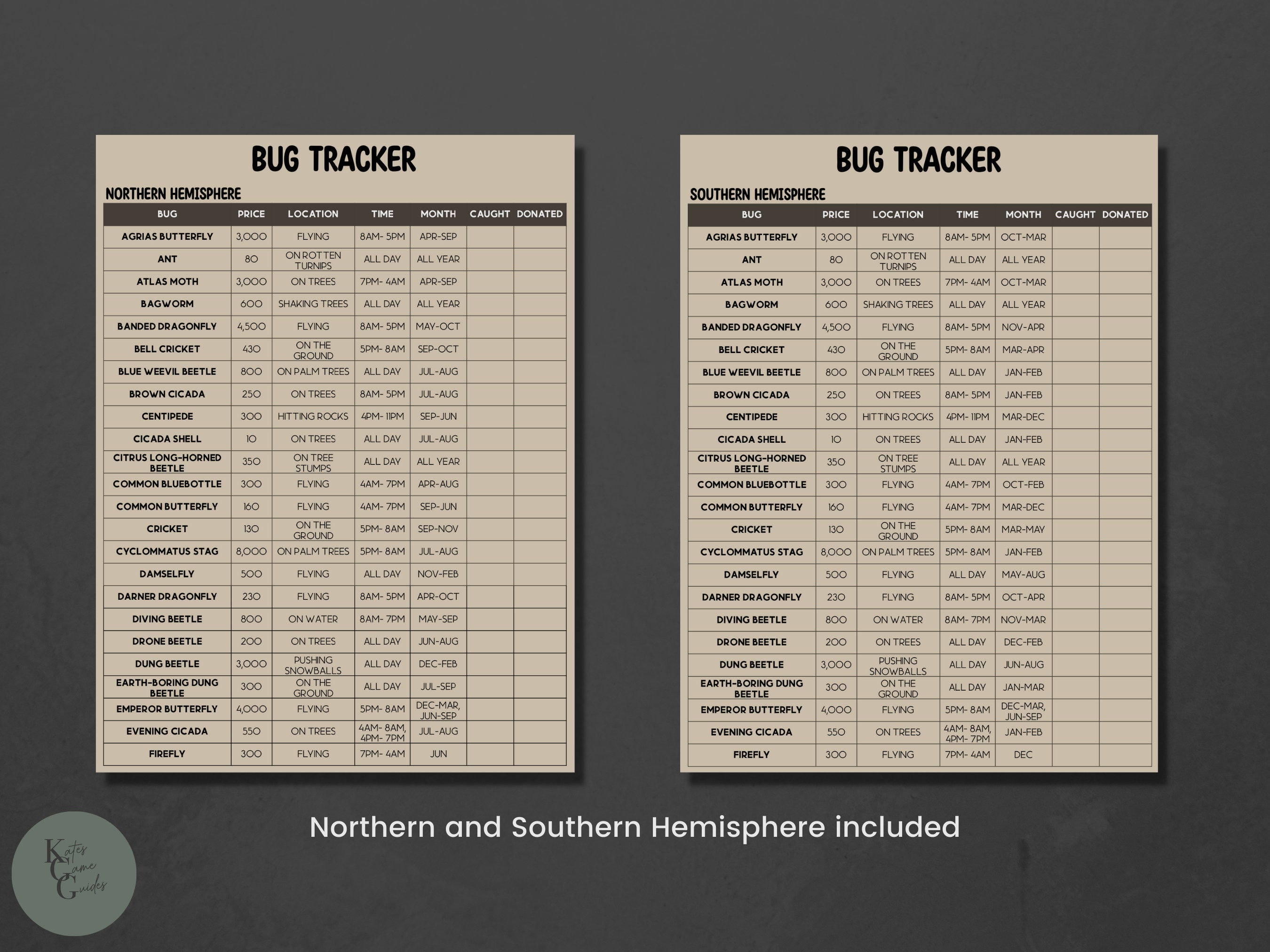 ACNH Bug Checklist | 2.0 Update | Bug Planner | Bug Catalog | Bug ...