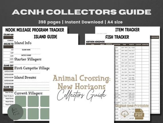 ACNH Collectors Guide ACNH Checklist ACNH Catalog Bug - Etsy
