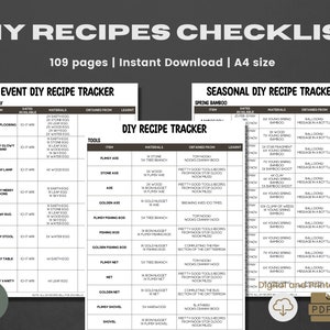 ACNH DIY Recipes Checklist | 2.0 Update | DIY Recipe List | Cooking Diy ...