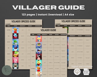 ACNH Villager Checklist | 2.0 Update | Amibo List | Villager Photo ...
