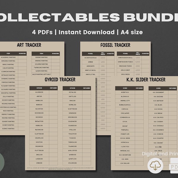 Acnh Art Checklist - Etsy