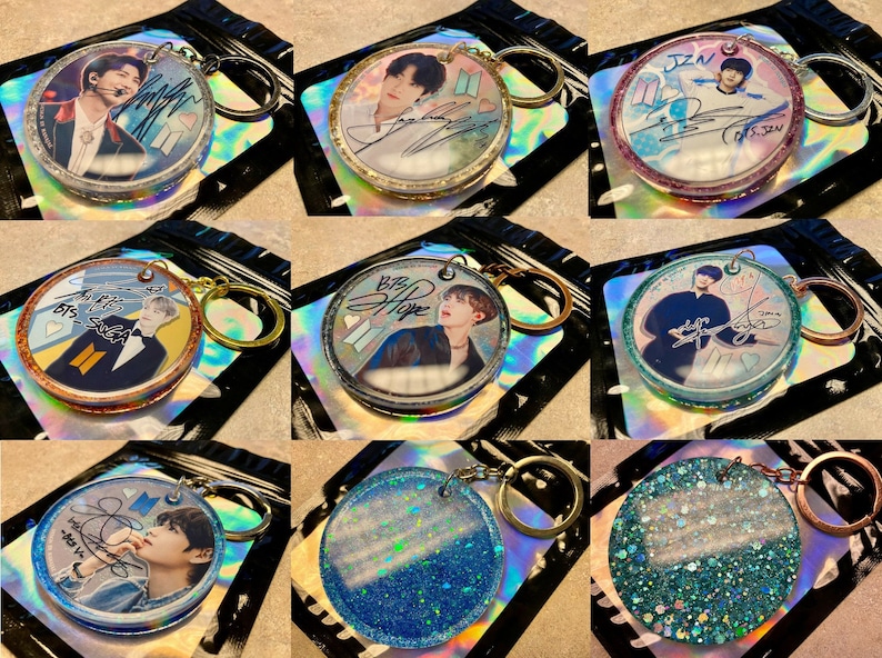 BTS Keychains: Signature Series (RM Jin Suga J-hope Jimin V Jungkook ...