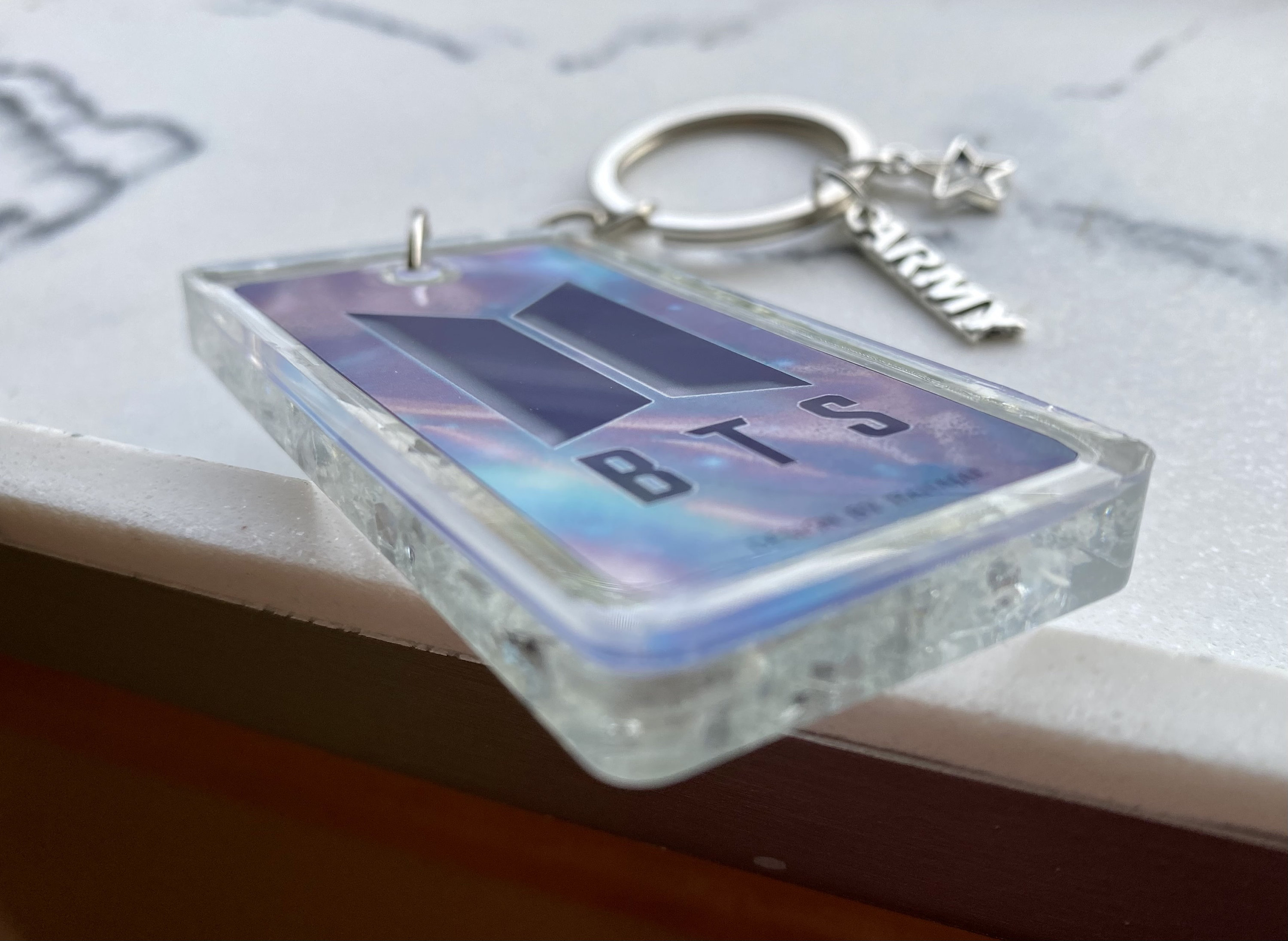 BTS Keychain: Group Logo GALAXY Edition ARMY Charm Handmade Kpop Resin ...