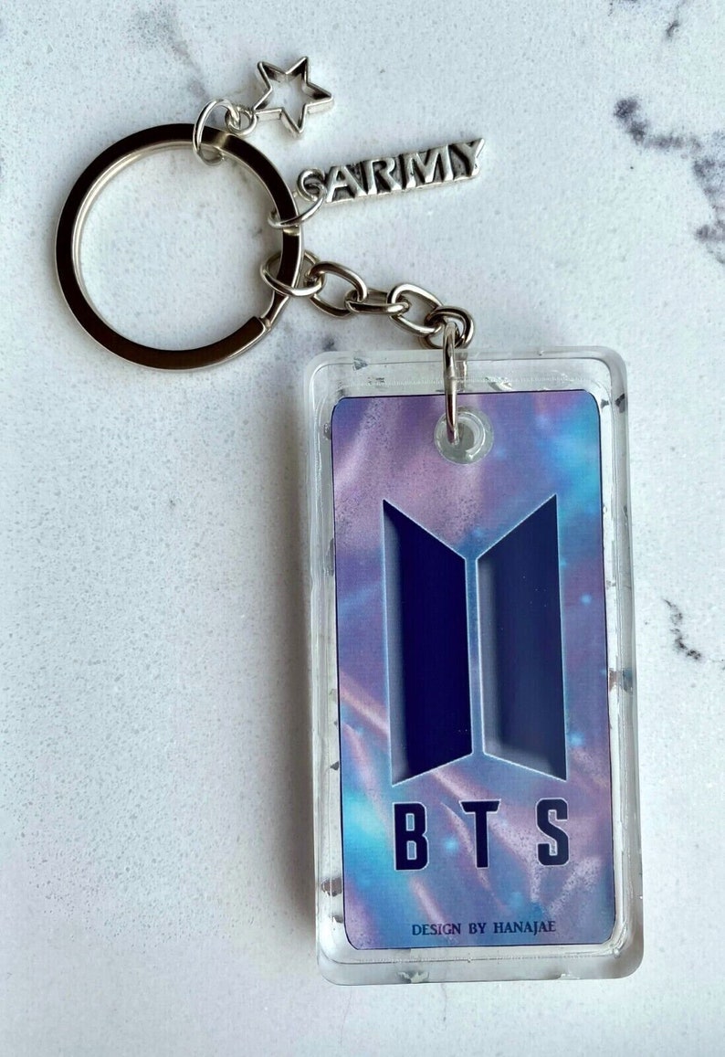 BTS Keychain: Group Logo GALAXY Edition ARMY Charm Handmade - Etsy