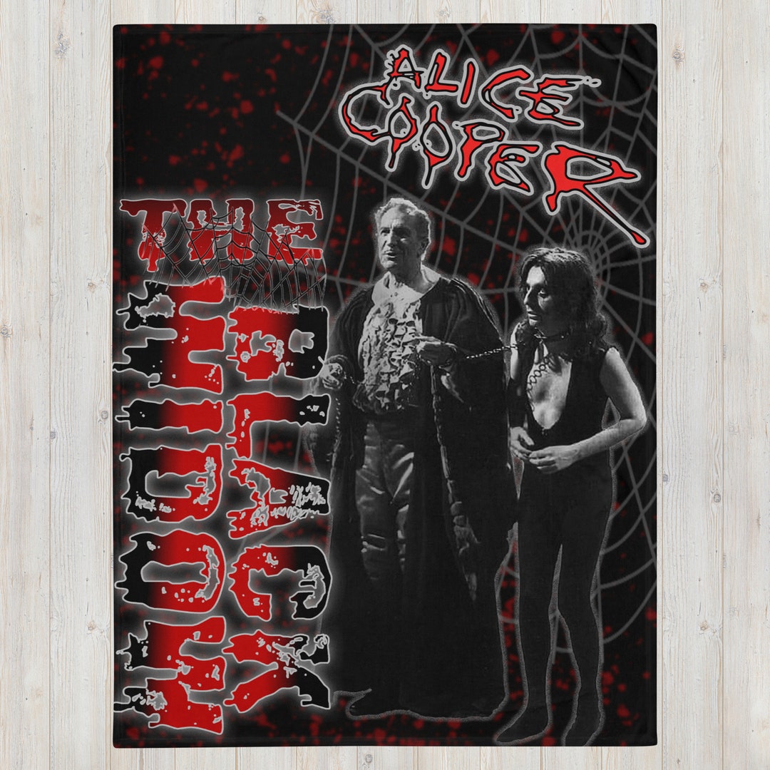 Alice Cooper & Vincent Price Black Widow 60”x80” Throw Blanket - Etsy
